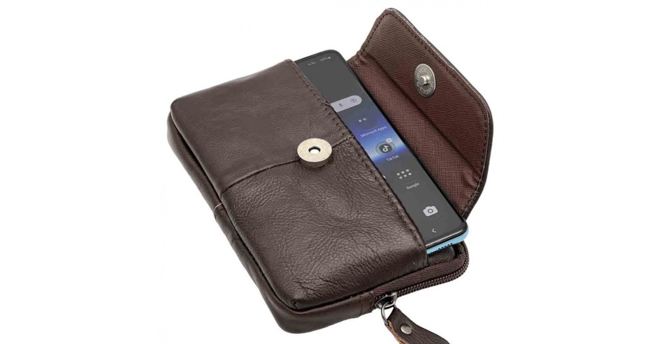 Toc Universal Telefon Curea Piele, Max 6.5 inch, Compartiment Carduri ...