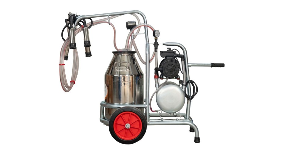 Aparat de muls vaci EMT, un bidon inox 40 litri, un post, pompa vacuum ...
