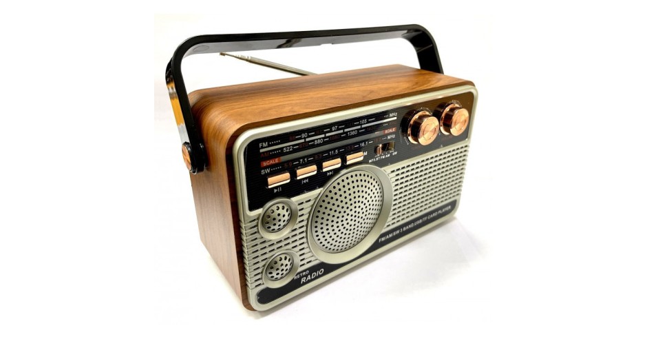 Aparat radio portabil tip RETRO, HR-506BT, Bluetooth, USB, microSD ...
