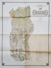 HARTA JUDETULUI VALCEA , intocmita de LT. COL. V. TANASESCU , SCARA 1 : ...