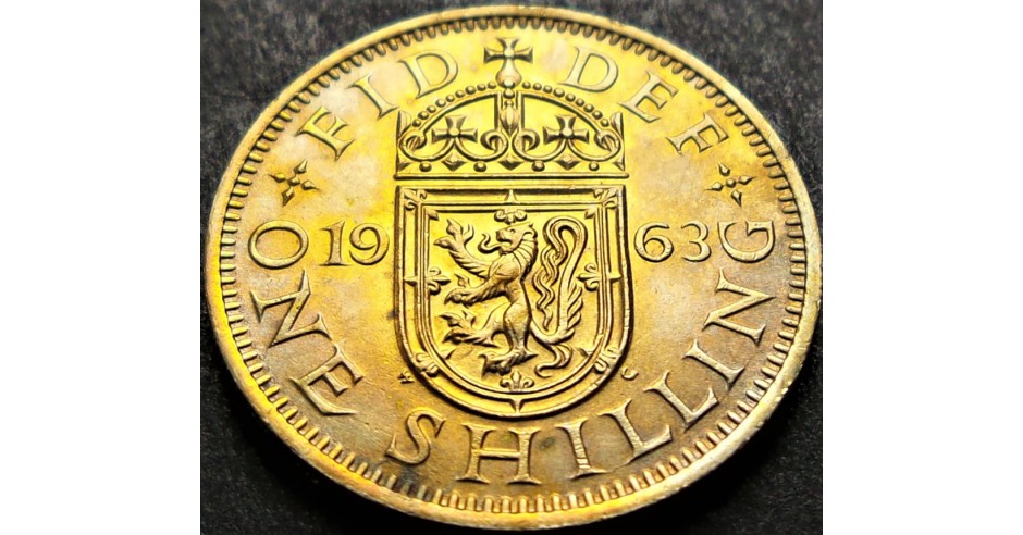 Moneda 1 SHILLING - MAREA BRITANIE / ANGLIA, anul 1963 *cod 1460 ...