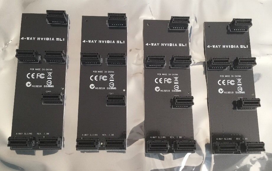 ASUS NVIDIA 4-Way SLI/WS Bridge Conector GC-4SLI Quad GPU adaptor ...