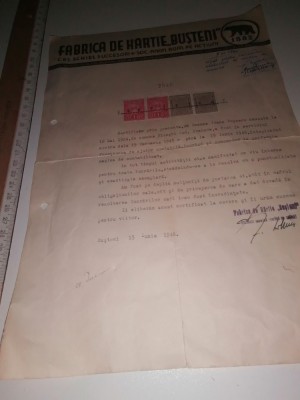 HARTIE VECHE CU ANTET - FABRICA DE HARTIE BUSTENI | Okazii.ro