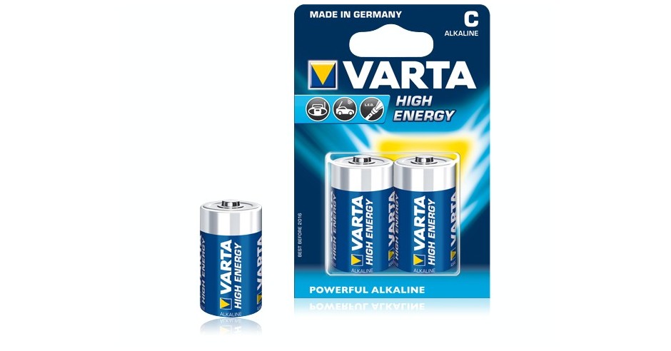 Varta Baterie alcalina Baby (C,R14) 1,5V High Energy 2 buc | arhiva Okazii.ro