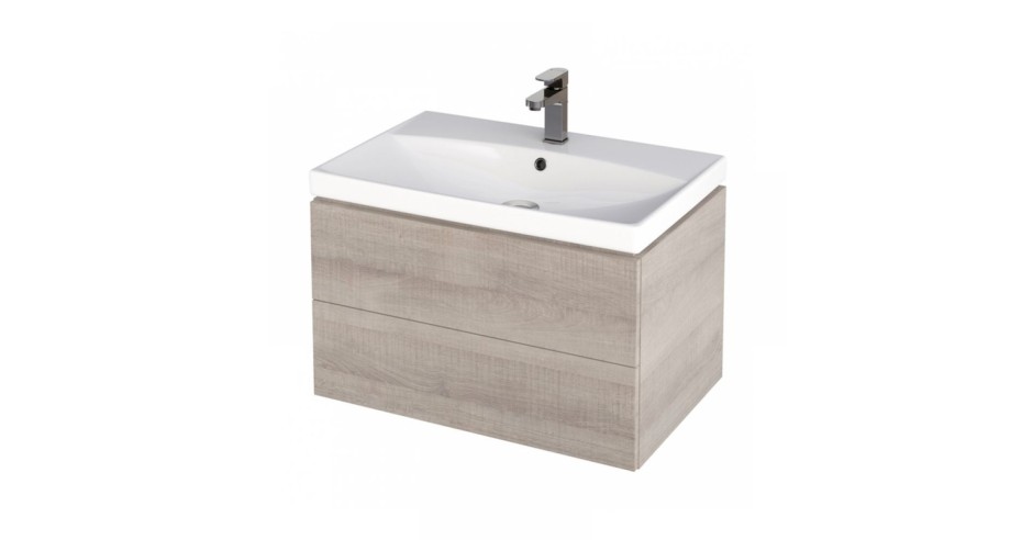Dulap Pentru Lavoar City Cersanit, Stejar, Mdf, Latime 70 Cm, Inaltime ...