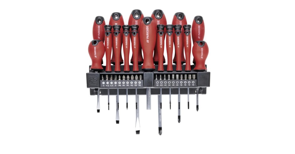 Set surubelnite 37 piese cu suport perete Parkside | arhiva Okazii.ro