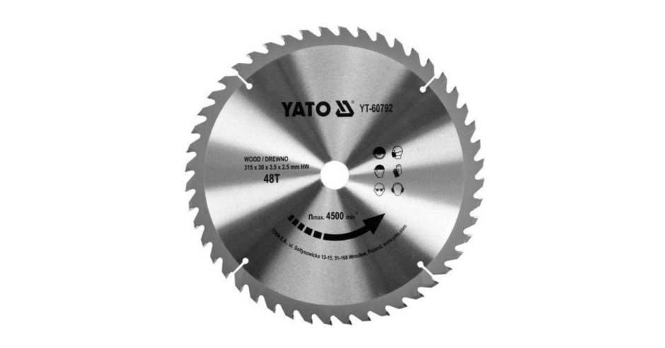 YATO Disc circular 315 x 3.5 x 30, 48T, pentru lemn | arhiva Okazii.ro