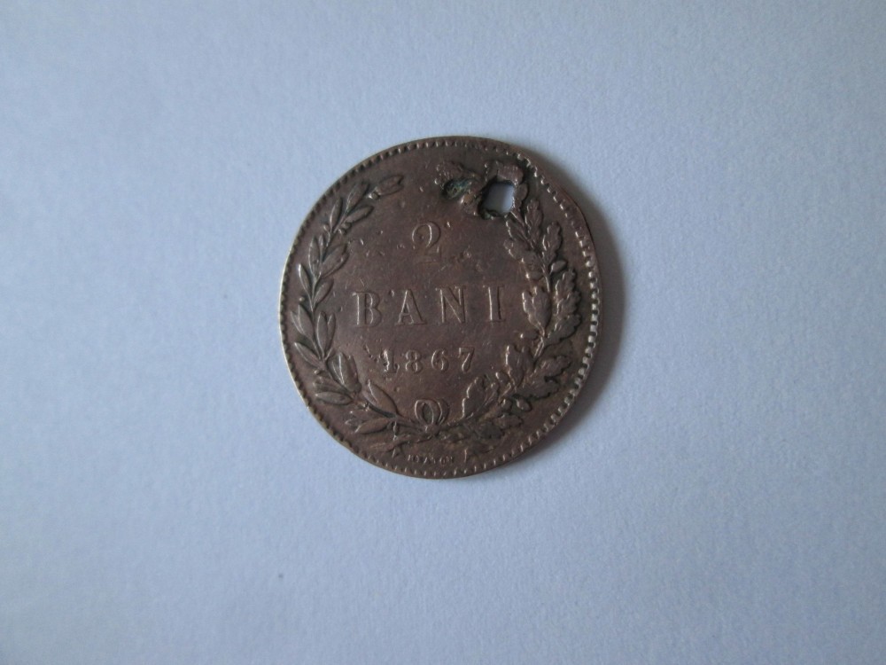Romania 2 Bani 1867 Heaton,moneda gaurita | arhiva Okazii.ro