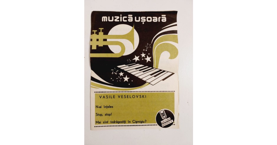 Partitura Muzica Usoara Vasile Veselovski: N-ai inteles, Stop, Stop ...