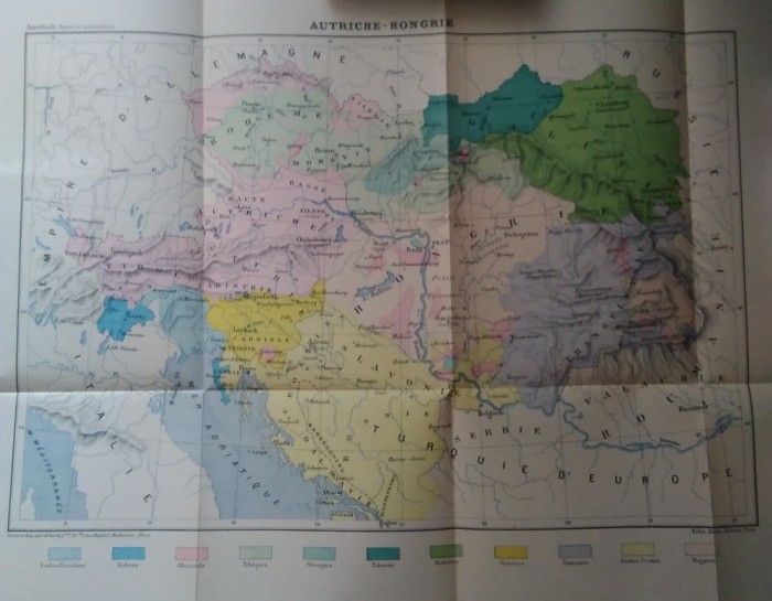 HARTA RASELOR ȘI NATIONALITATILOR DIN IMPERIUL AUSTRO - UNGARIA - 1898 ...
