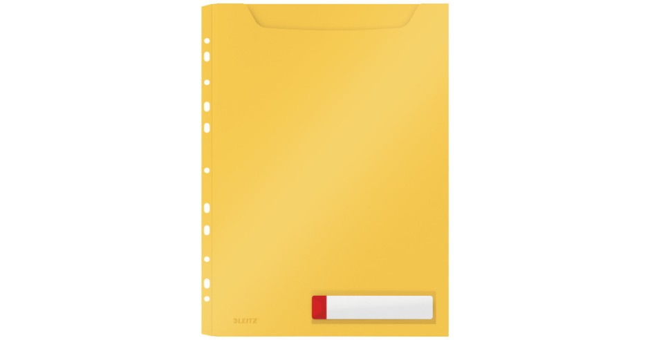 Mapa plastic Leitz Cosy Jumbo A4 150 coli pre-perforată cu etichetă set ...