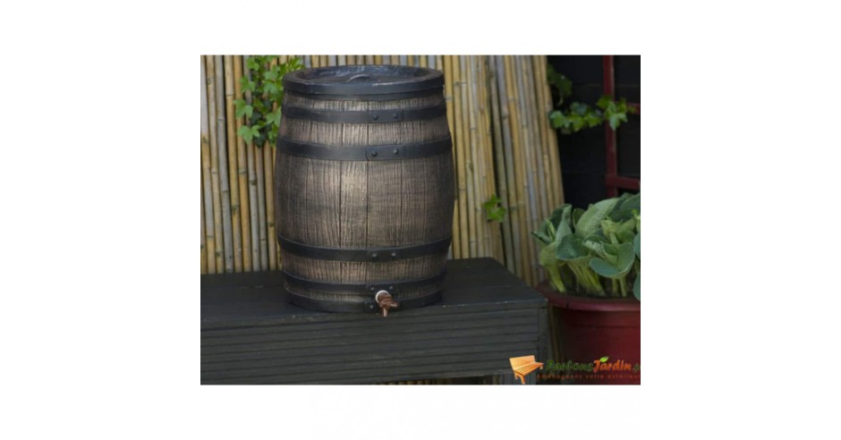 Nature Butoi de apa de ploaie cu aspect de lemn, maro, 38x49,5 cm, 50L ...