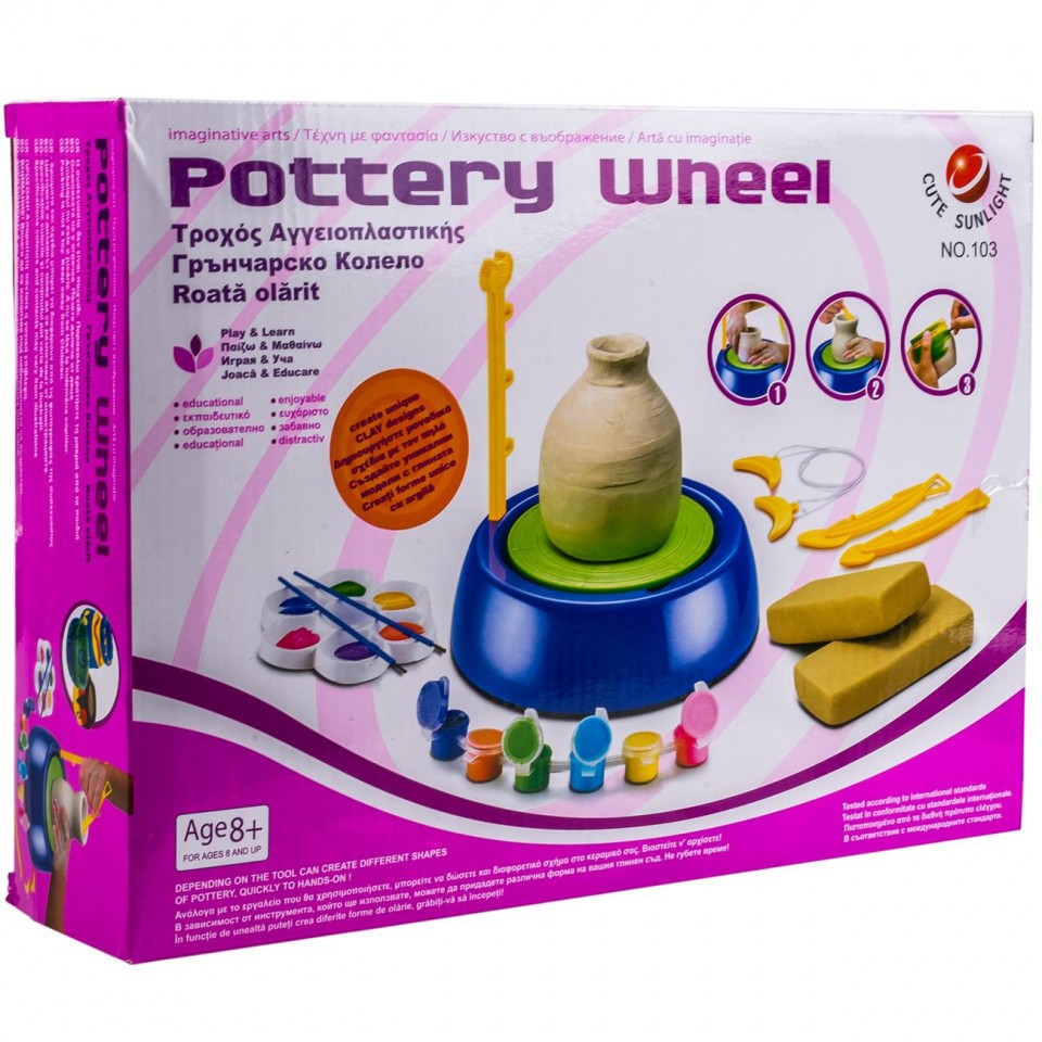 Set de facut modele unice din lut in atelier Roata de Olarit pentru ...