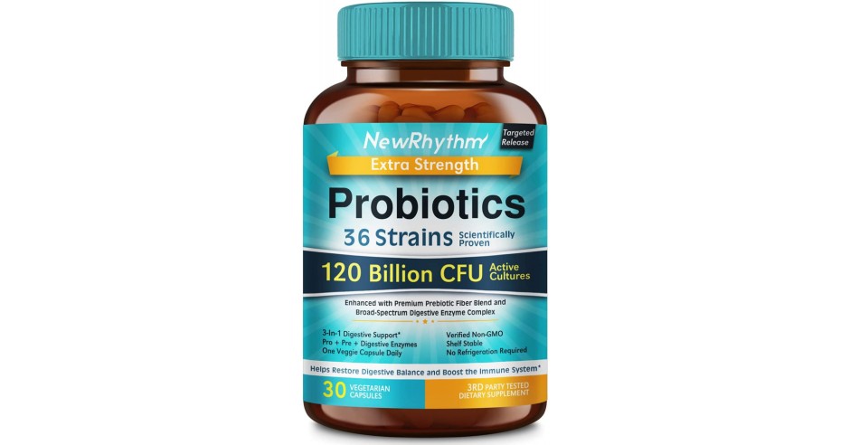 Probiotice, NewRhythm, 120 Miliarde Organisme Vii din 36 Tulpini ...