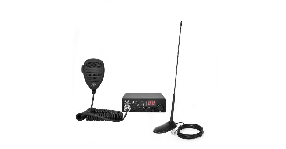 Kit Statie radio CB PNI ESCORT HP 8000L ASQ + Antena CB PNI Extra 45 cu ...