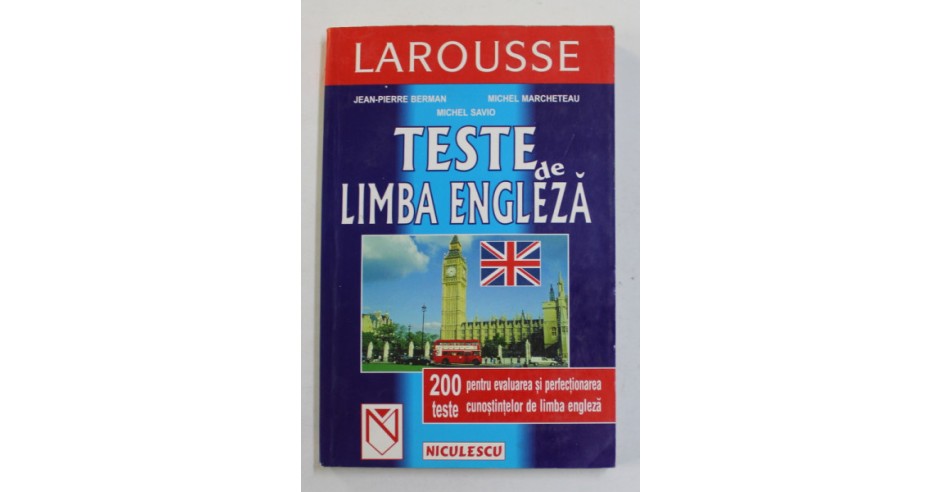 TESTE DE LIMBA ENGLEZA de JEAN-PIERRE BERMAN, MICHEL MARCHETEANU ...