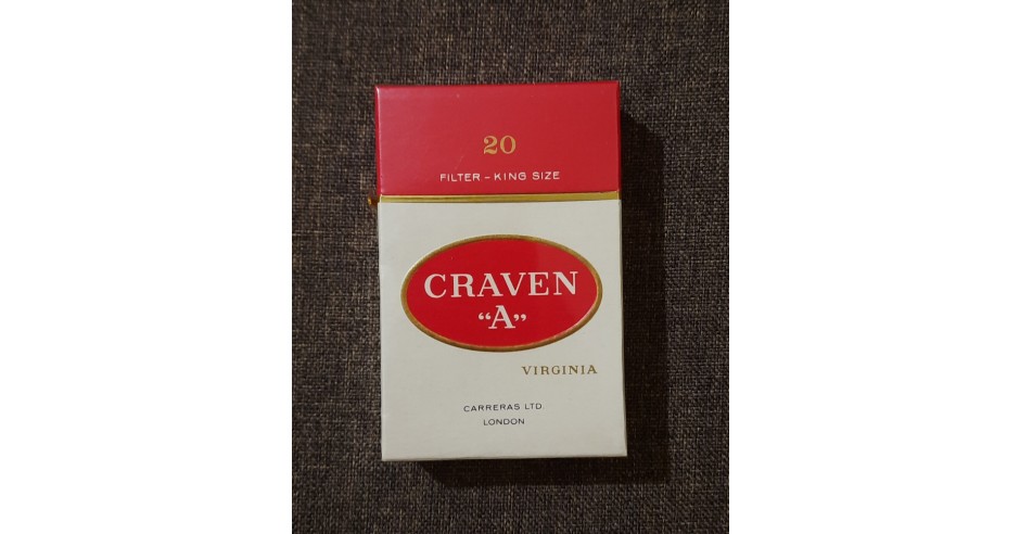 Pachet plin tigari CRAVEN anii 1980 ANGLIA | Okazii.ro