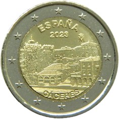 Spania moneda comemorativa 2 euro 2023 - UNESCO Caceres - UNC | arhiva ...