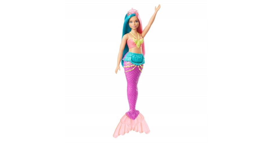 Papusa Barbie sirena cu par turcoaz si roz Barbie Dreamtopia | arhiva ...