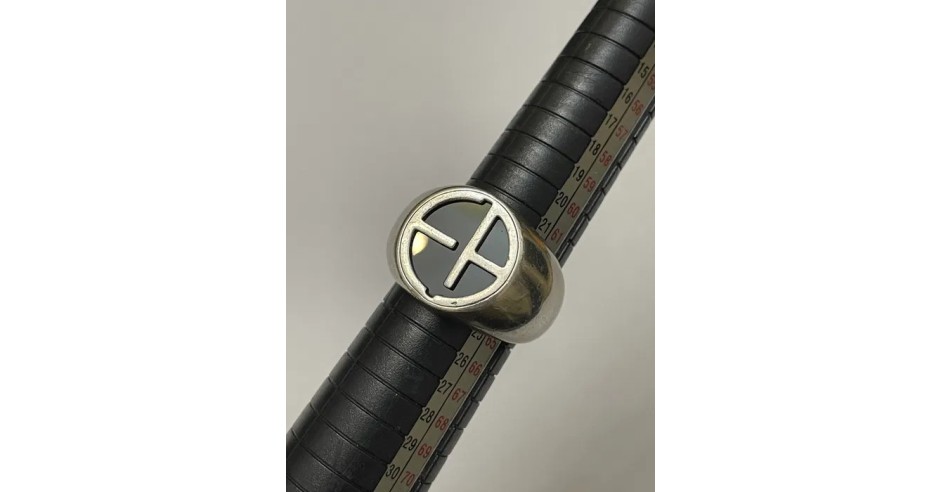 Inel argint vintage cu piatra onix. Emporio Armani, autentic | arhiva ...