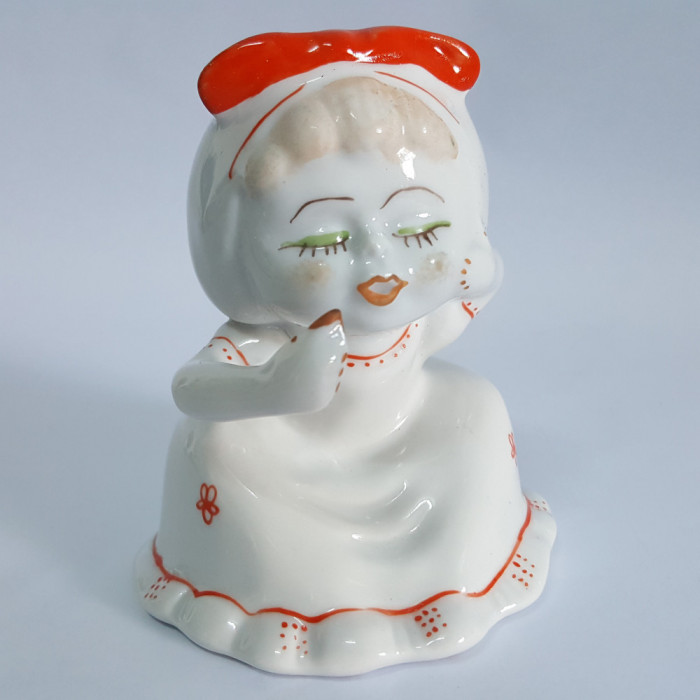 Bibelou portelan romanesc vechi, vintage - Fetita | Okazii.ro