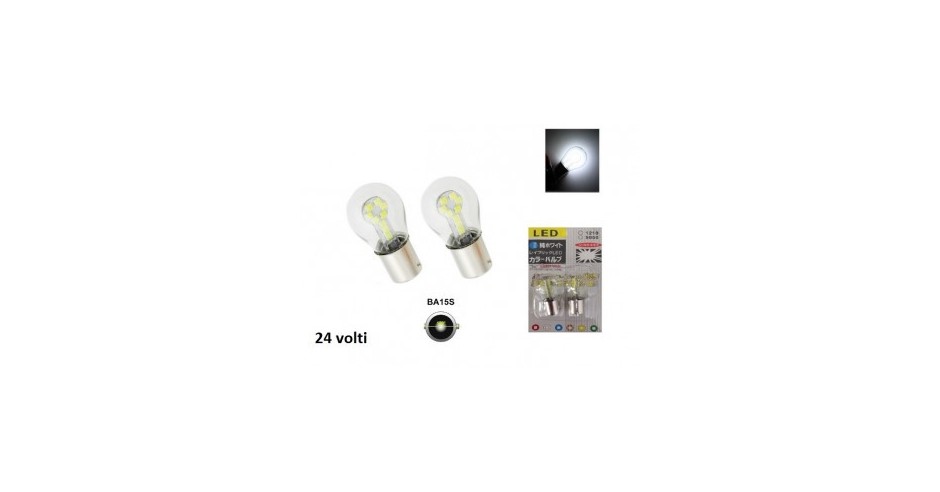 Set 2 Becuri LED 24V BA15S P21W, 18 SMD 3030, Lumina Alba Rece, Camion ...