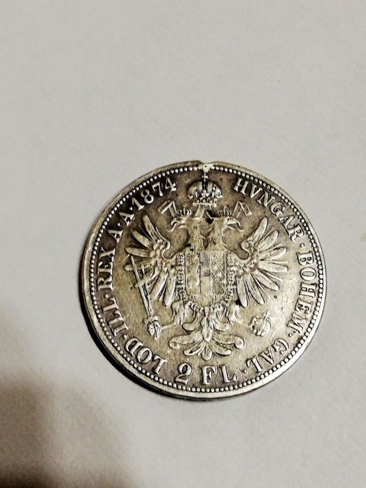 Monede argint Rare 1874 (2fl, 1fl) | arhiva Okazii.ro