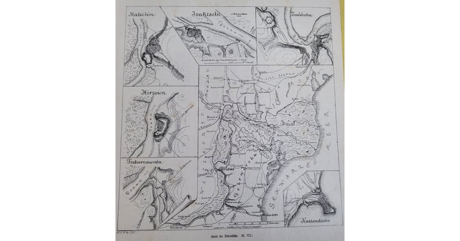 Harta Veche Dobrogea Delta Dunarii Bugeac 1877 Macin Constanta Tulcea ...