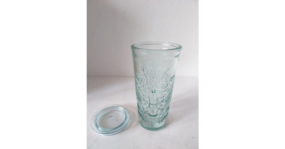 Pahar Coca-Cola de colectie, cu capac, 500ml, cu logo si imagini ...