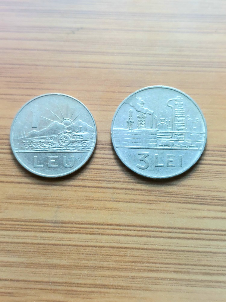 Moneda Romania 1 leu si 3 lei 1966 | arhiva Okazii.ro