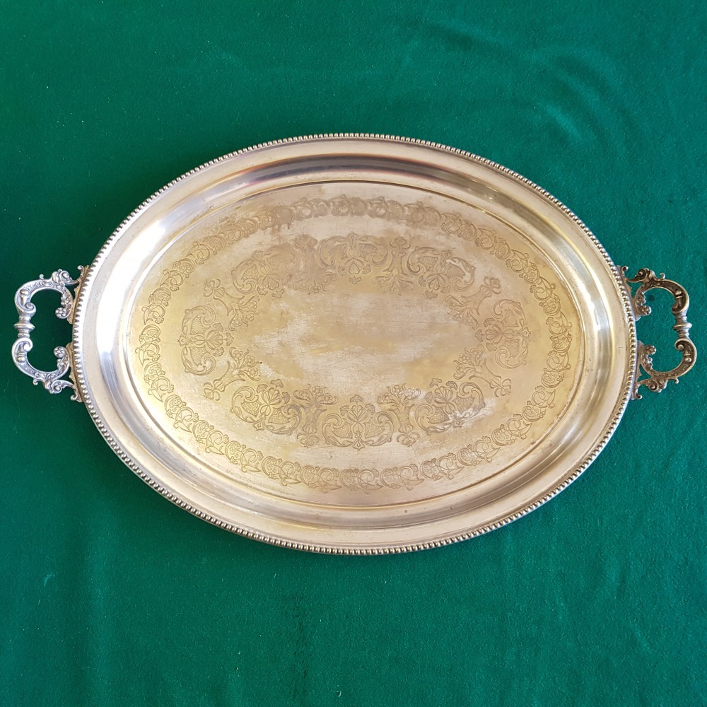 TAVA MARE PENTRU SERVIT CU MANERE DE ALAMA ARGINTATA -AUSTRIA - sec.19 ...