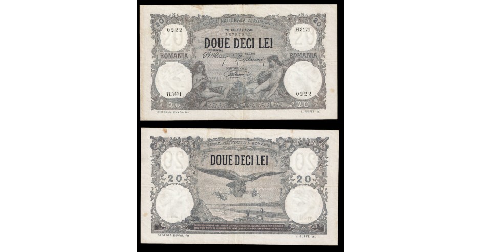 Bancnote romanestri- 20 lei 1920 -25 Martie | arhiva Okazii.ro