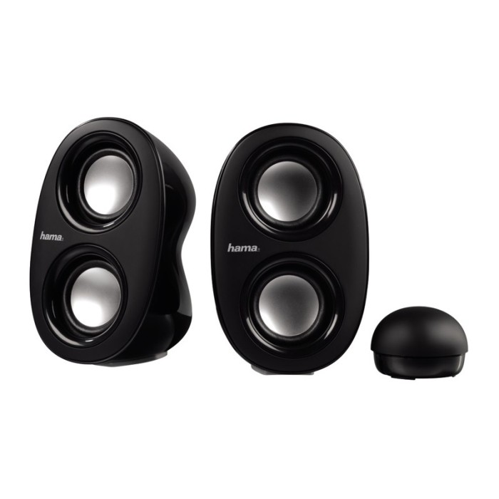 Boxe PC Little Black Hama, USB, telecomanda cu fir, Negru | Okazii.ro