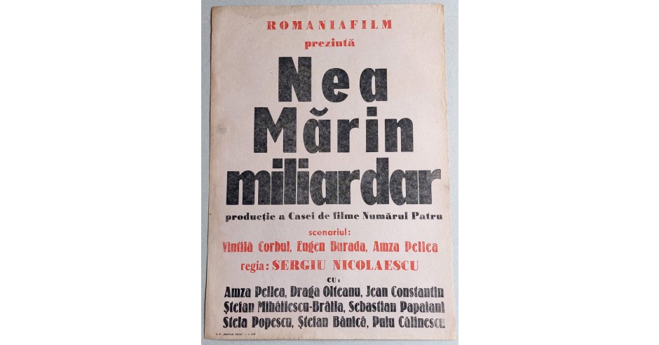 Nea Marin miliardar 1 - Afis film romanesc, Romaniafilm 1979 cinema ...