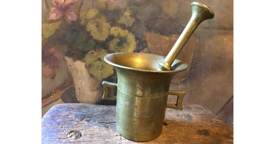 Decor / Design / Vintage - Vechi mojar din bronz cu pistil model ...
