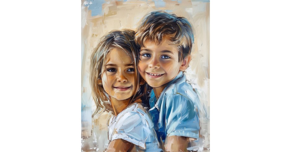 Picturi la comandă Portrete pictate manual Tablouri personalizate după ...