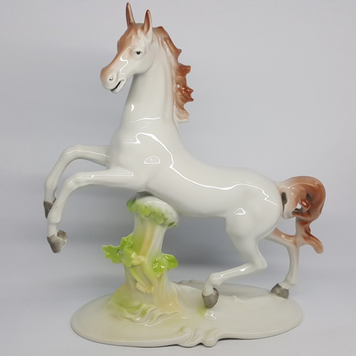 Cal - bibelou mare portelan romanesc vechi, vintage | Okazii.ro