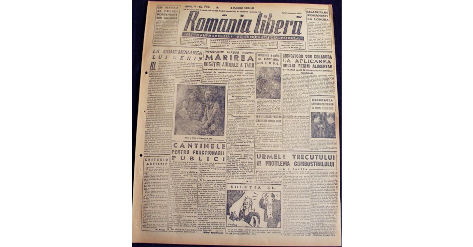 1947 Ziar ROMANIA LIBERA Nr 752 cantine alimentare, proces legionari ...