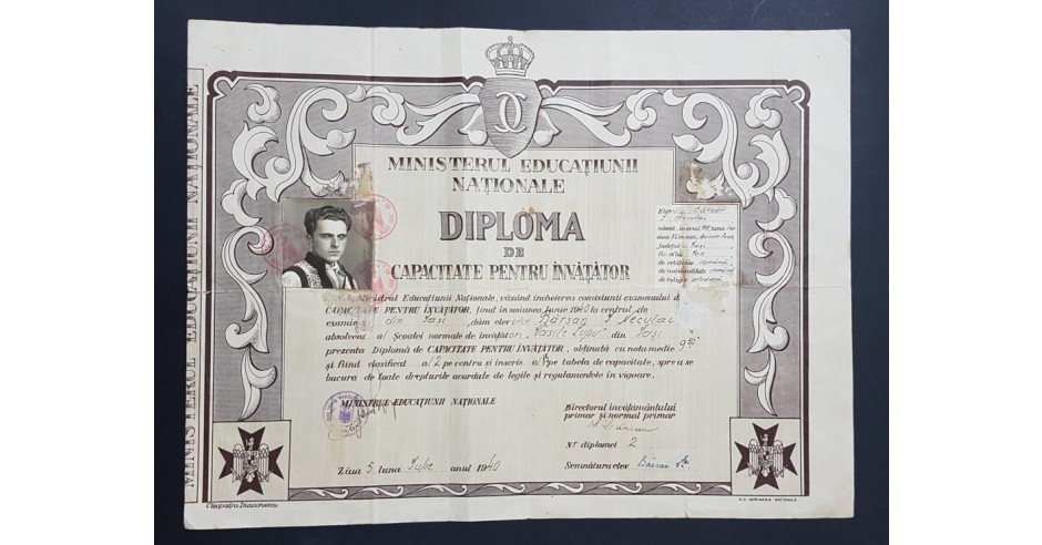 Diploma de capacitate pentru Invatator 1940 | Okazii.ro