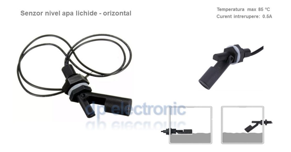 Senzor Nivel Apa cu Plutitor Orizontal/Vertical 10W 0.5A Polipropilena ...