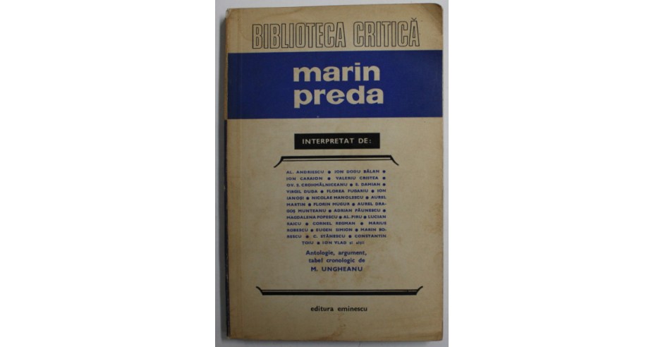 MARIN PREDA interpretat de VALERIU CRISTEA.. ADRIAN PAUNESCU ...