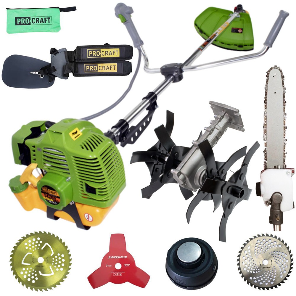 SET OFERTA! Motocoasa PROCRAFT T4200 Pro , 6.1 CP, 9000 rpm, motor 2 ...