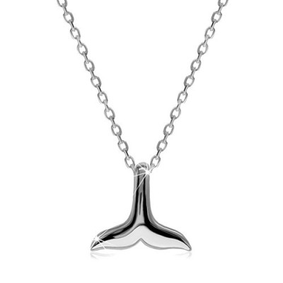Colier din argint 925 - pandantiv cu un motiv de coadă de balenă, lanț ...