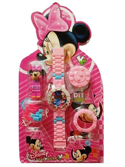 Ceas fetite tip lego cu Minnie Mouse | arhiva Okazii.ro