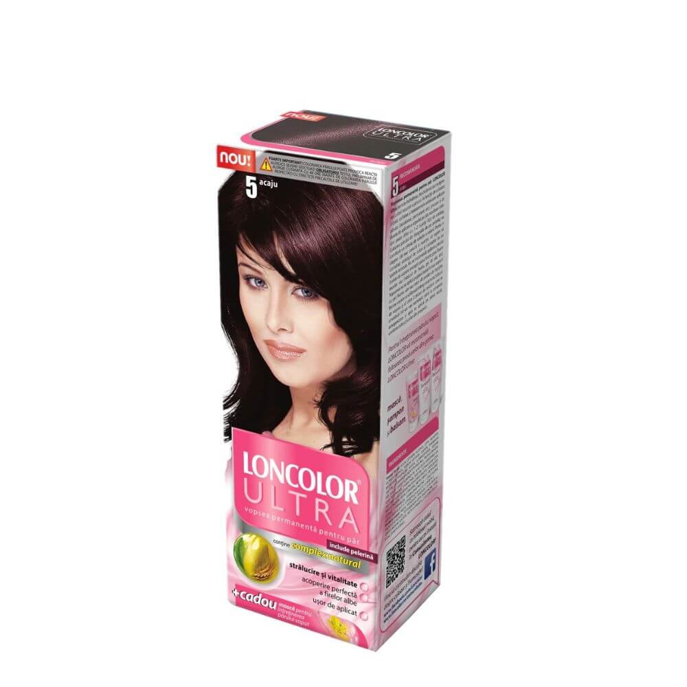 Vopsea de Par Permanenta LONCOLOR Ultra 5, 100 ml, Acaju, Vopsea de Par ...