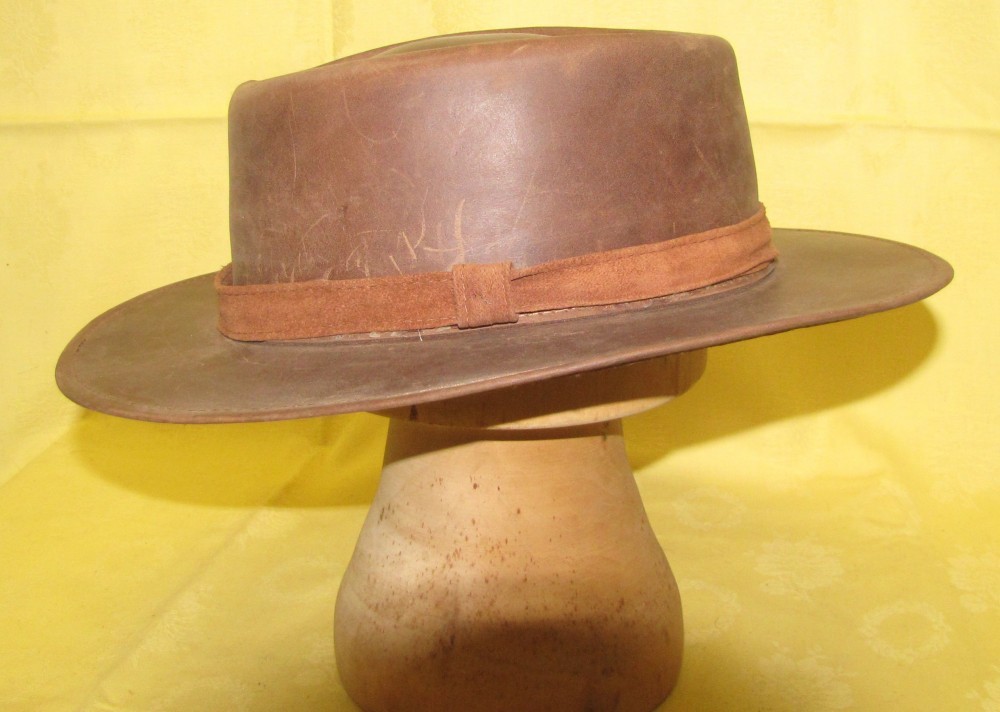 Authentic Argentinian Leather Gaucho Lagomarsino Hat | arhiva Okazii.ro