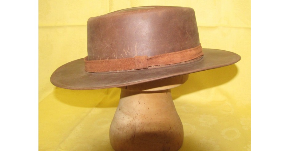 Authentic Argentinian Leather Gaucho Lagomarsino Hat | arhiva Okazii.ro