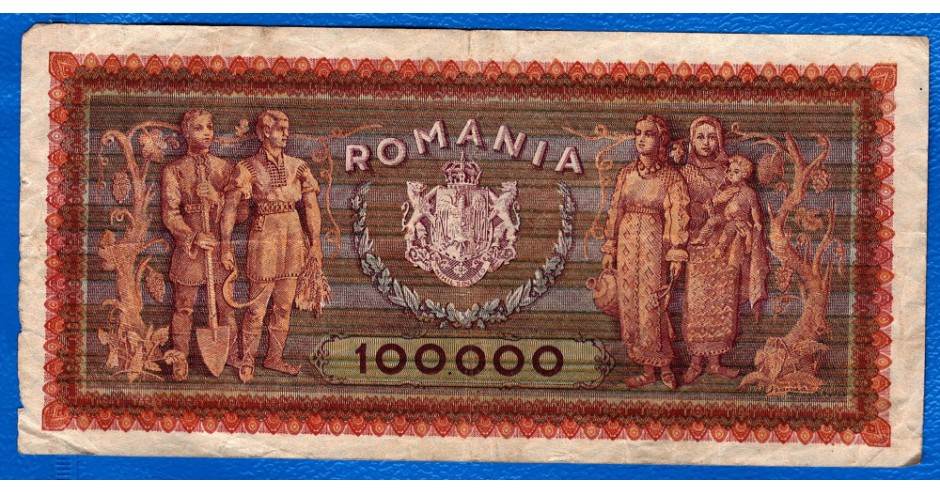 (3) BANCNOTA ROMANIA - 100.000 LEI 1947 (25 IANUARIE), STARE BUNA, MAI RARA | arhiva Okazii.ro