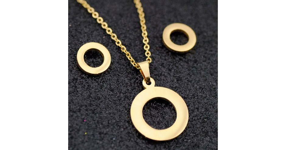 Set inox cerc cercei si colier cu pandant | Okazii.ro