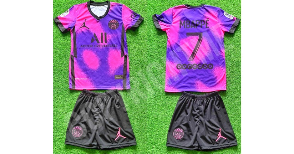 Compleu Echipament fotbal pentru copii PSG MBAPPE noul model 2021-2022 ...